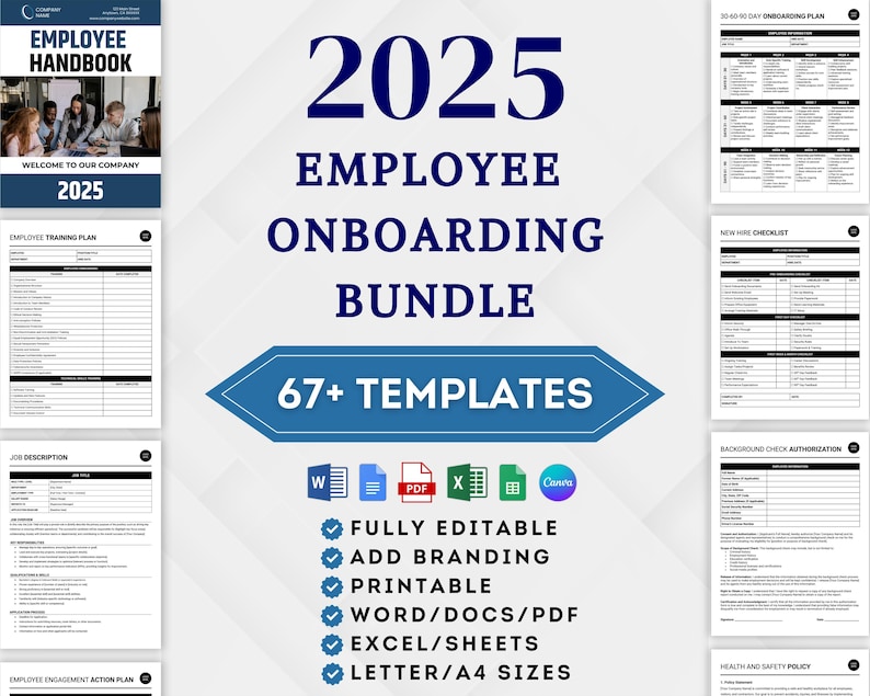 HR Employee Onboarding Templates Bundle, HR New Hire Forms, Employee ...