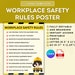 Workplace Safety Rules Poster, Printable Workplace Safety Guidelines ...