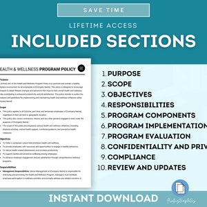 Health and Wellness Program Policy Template, Employee Wellness Policy ...