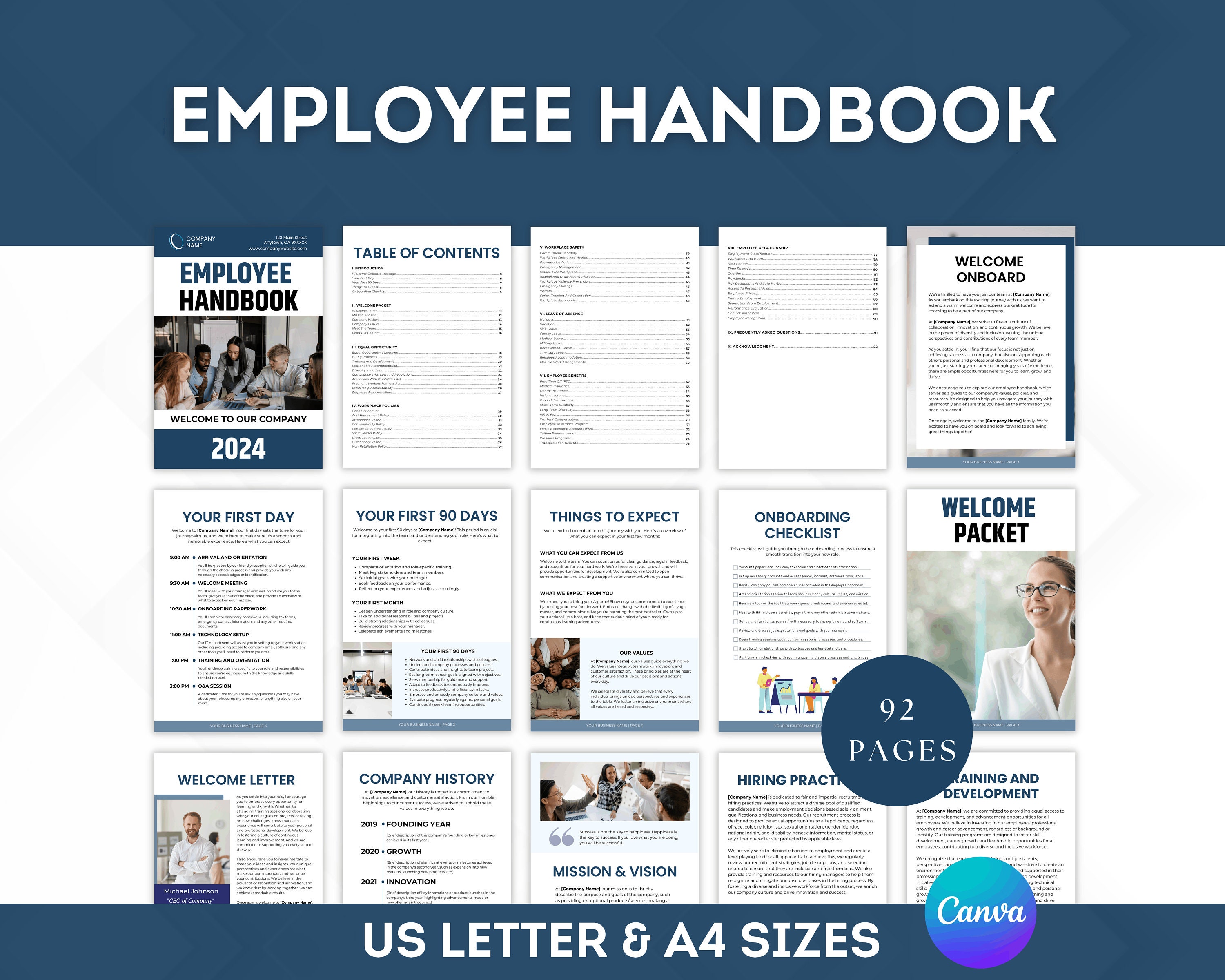 Human Resources Templates Bundle, Employee Onboarding, Employee ...