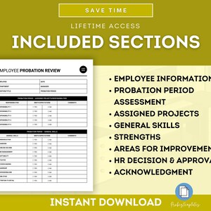Employee Probation Review Template, Employee Performance Review ...