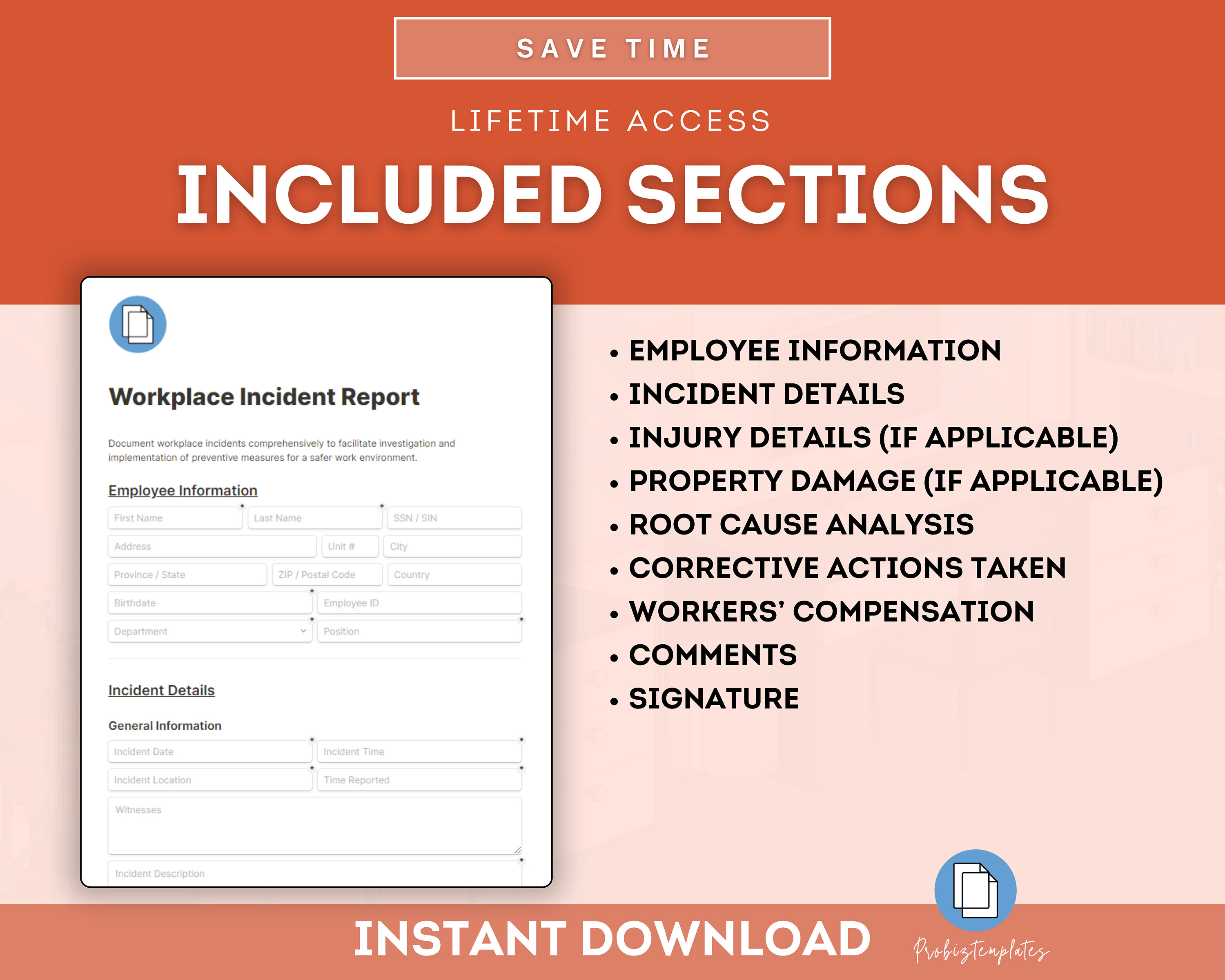 Workplace Incident Report Online Form, Workplace Accident Report Form ...