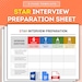 Interview Preparation STAR Format Worksheet Template, STAR Method Job ...