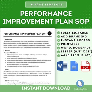 Performance Improvement Plan SOP, Employee Performance Improvement SOP, PIP Standard Operating ...