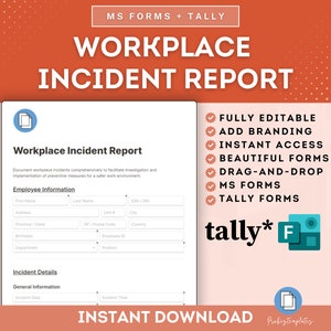 Workplace Incident Report Online Form, Workplace Accident Report Form ...