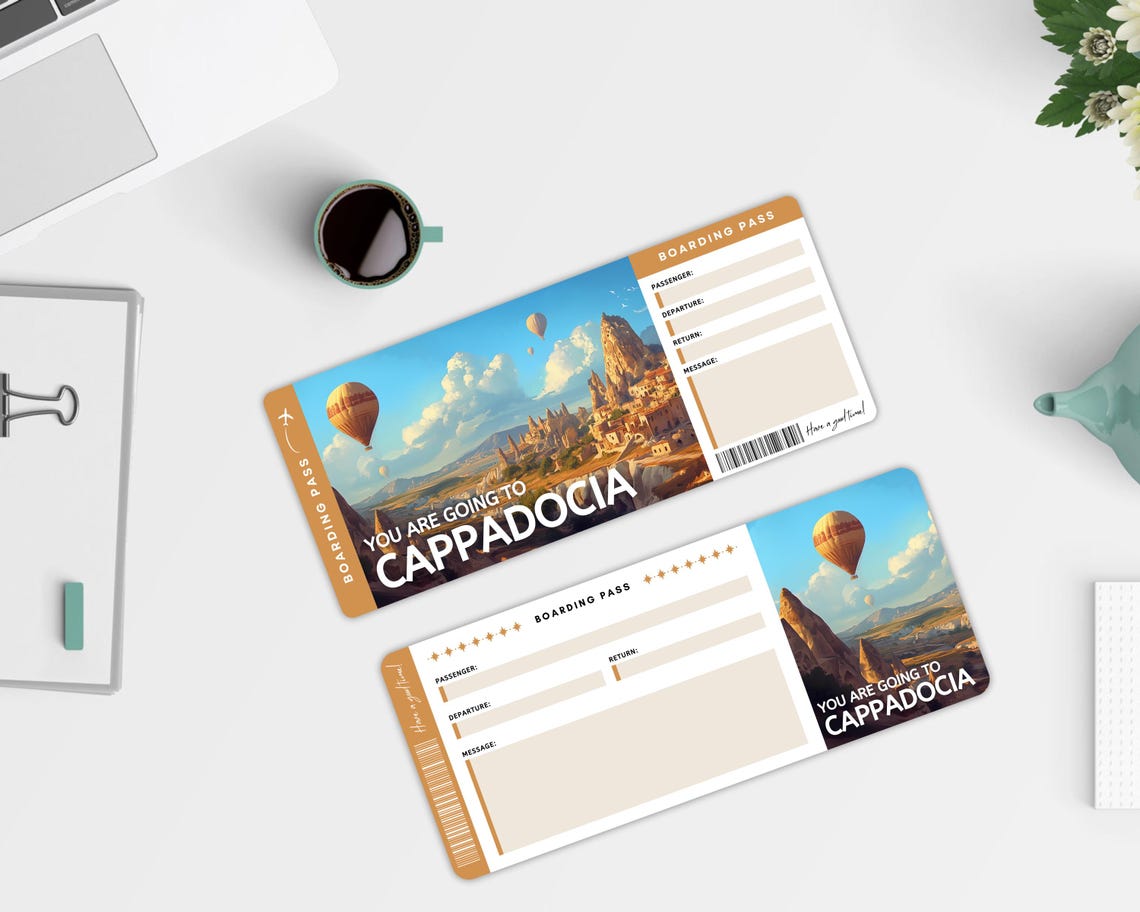 Printable Galapagos Surprise Gift Ticket, Editable Ecuador Vacation ...