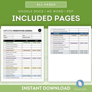 Employee Orientation Agenda Template, New Hire Onboarding Schedule ...