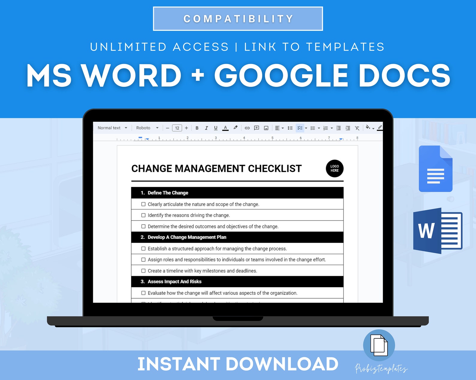 Change Management Checklist Template, Organizational Change Checklist ...