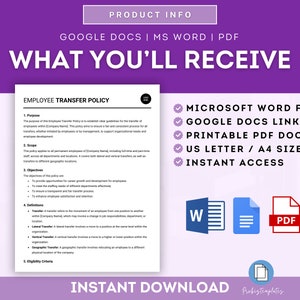 Employee Transfer Policy Template, Internal Transfer Guidelines ...