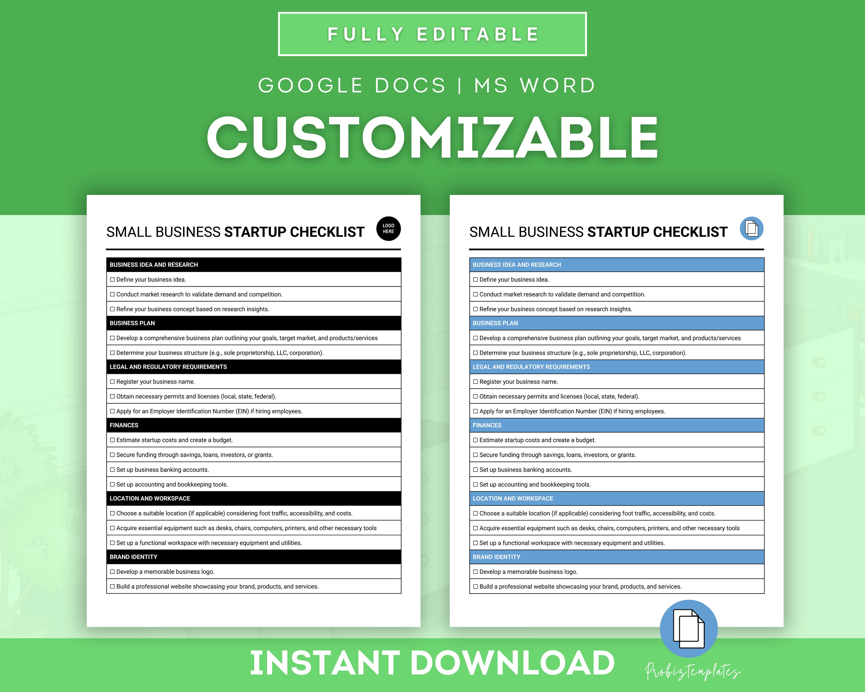 Small Business Startup Checklist, New Business Launch Guide, Startup ...