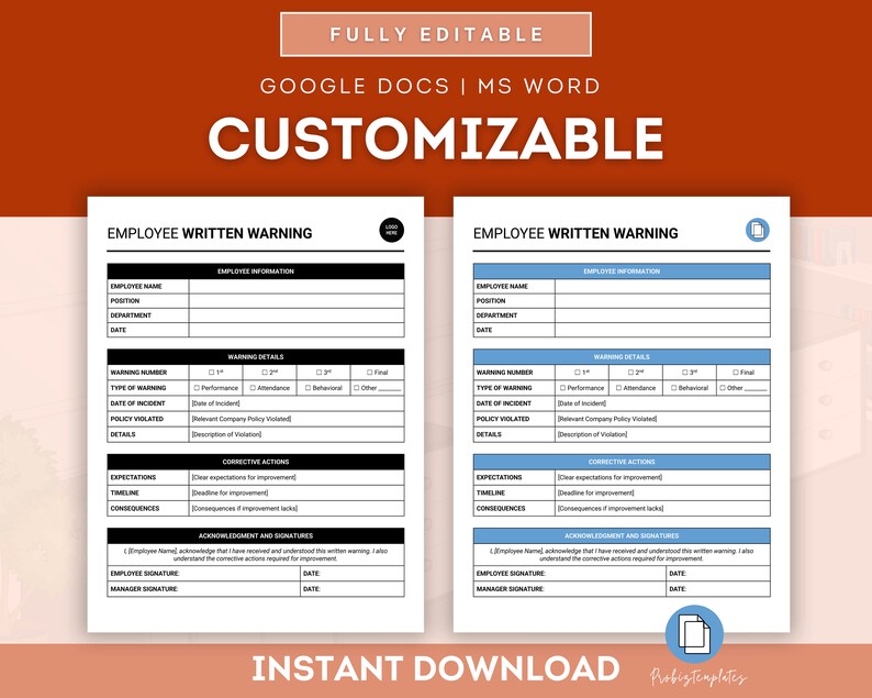 Employee Written Warning Template, Employee Discipline, Employee Write ...