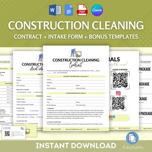 Construction Cleaning Contract, Cleaning Services Agreement, Post ...