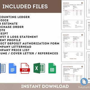 Ultimate Business Templates Bundle, 12-in-1 Business Documents, Invoice ...