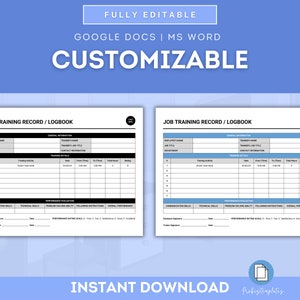 Job Training Record Template, Employee Training Progress Tracker, HR ...