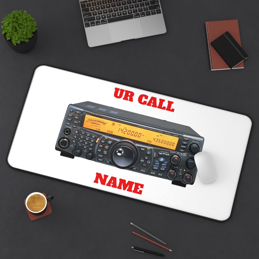 Desk Mat Custom Ham Radio Desk Mat Kenwood TS 2000 With Your Name and ...