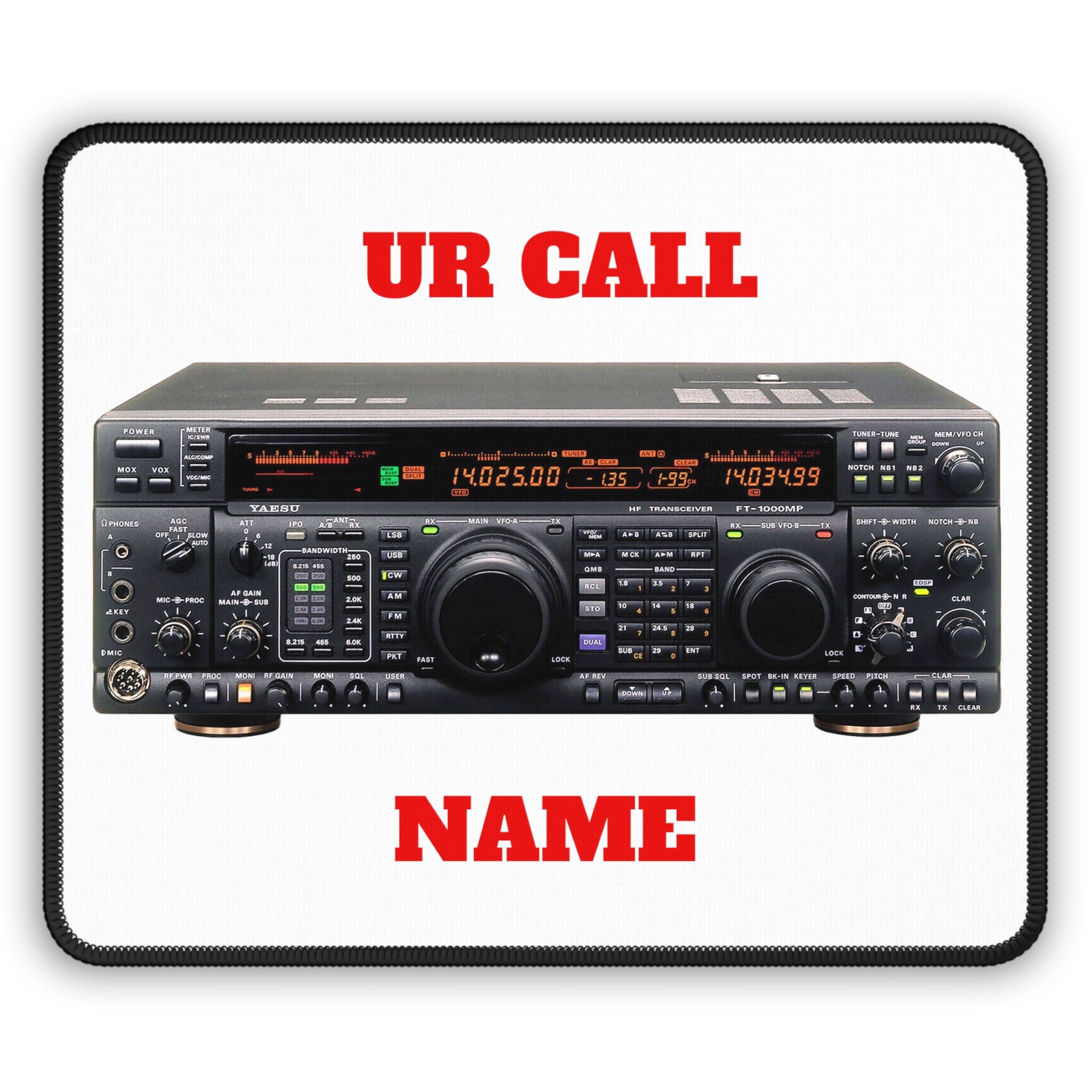 Custom Ham Radio Gaming Mouse Pad Yaesu FT 1000MP ,ham Radio Gaming ...