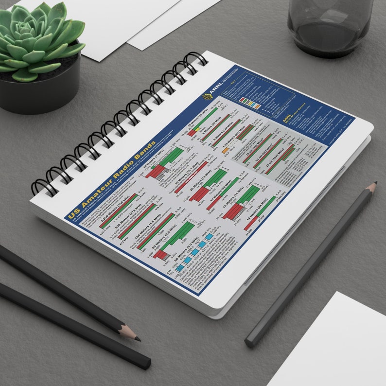 Ham Radio Spiral Bound Journal With 4 Ham Charts - Etsy