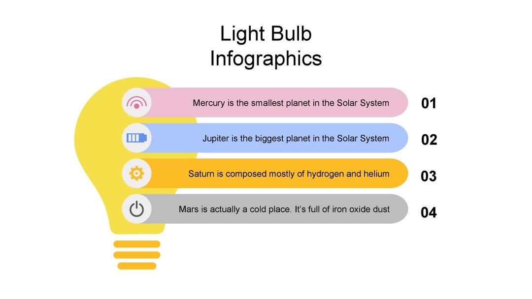 30 Slides Light Bulb Powerpoint Infographic Presentation With Diagrams ...