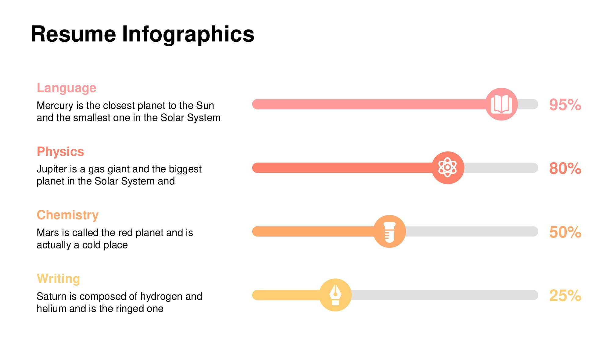 30 Slides Resume Powerpoint Infographic Presentation With Diagrams ...