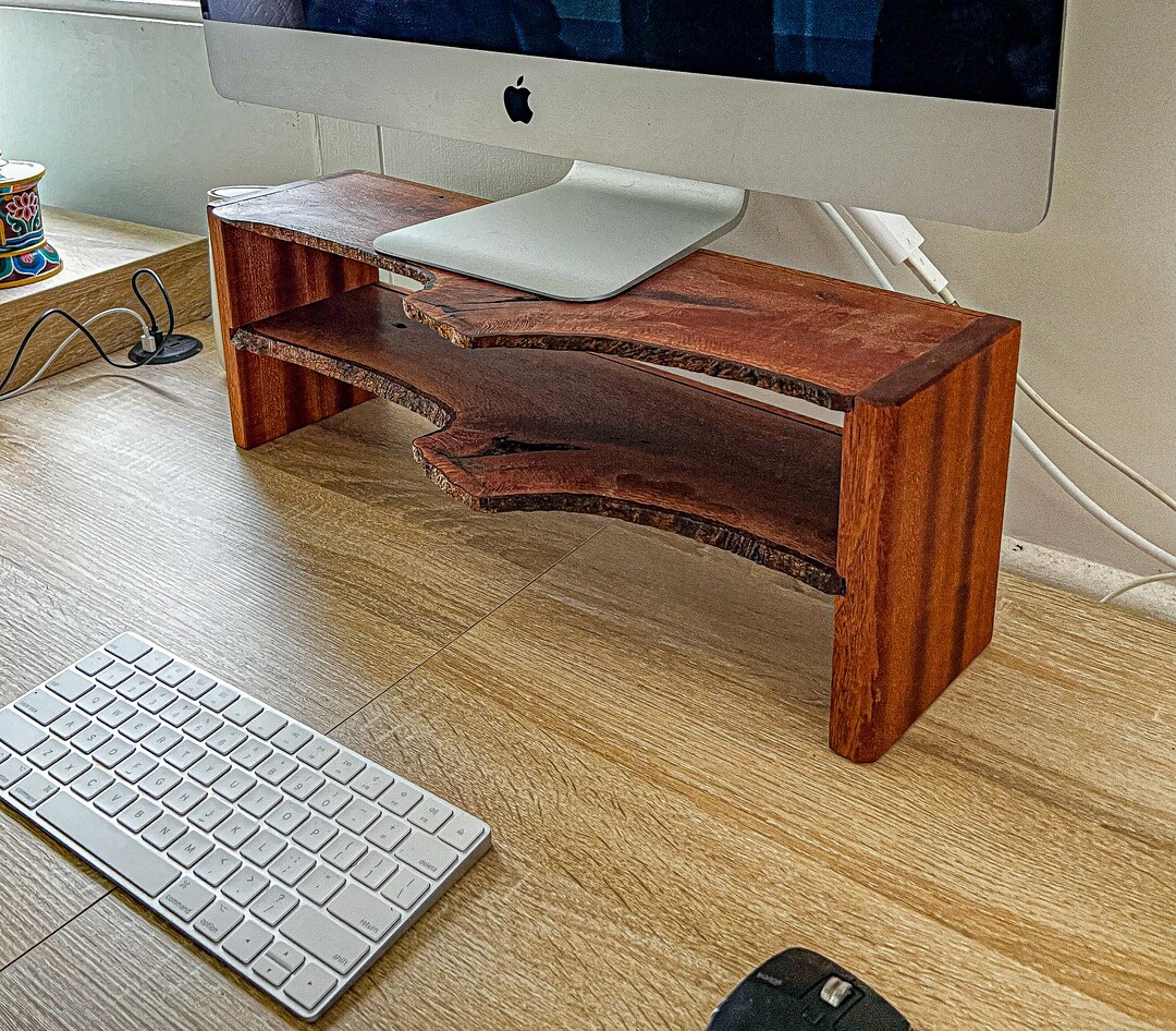 Handmade Desk Monitor Stand - Made From Ethically Sourced Macadamia Nut ...