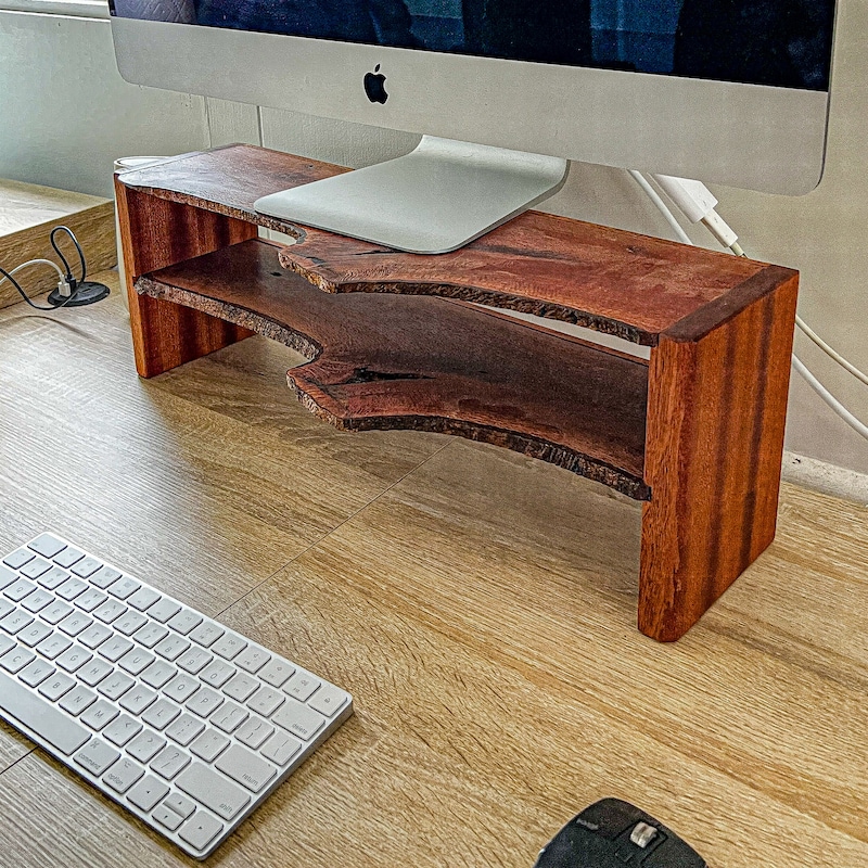 Wood Monitor Stand - Etsy