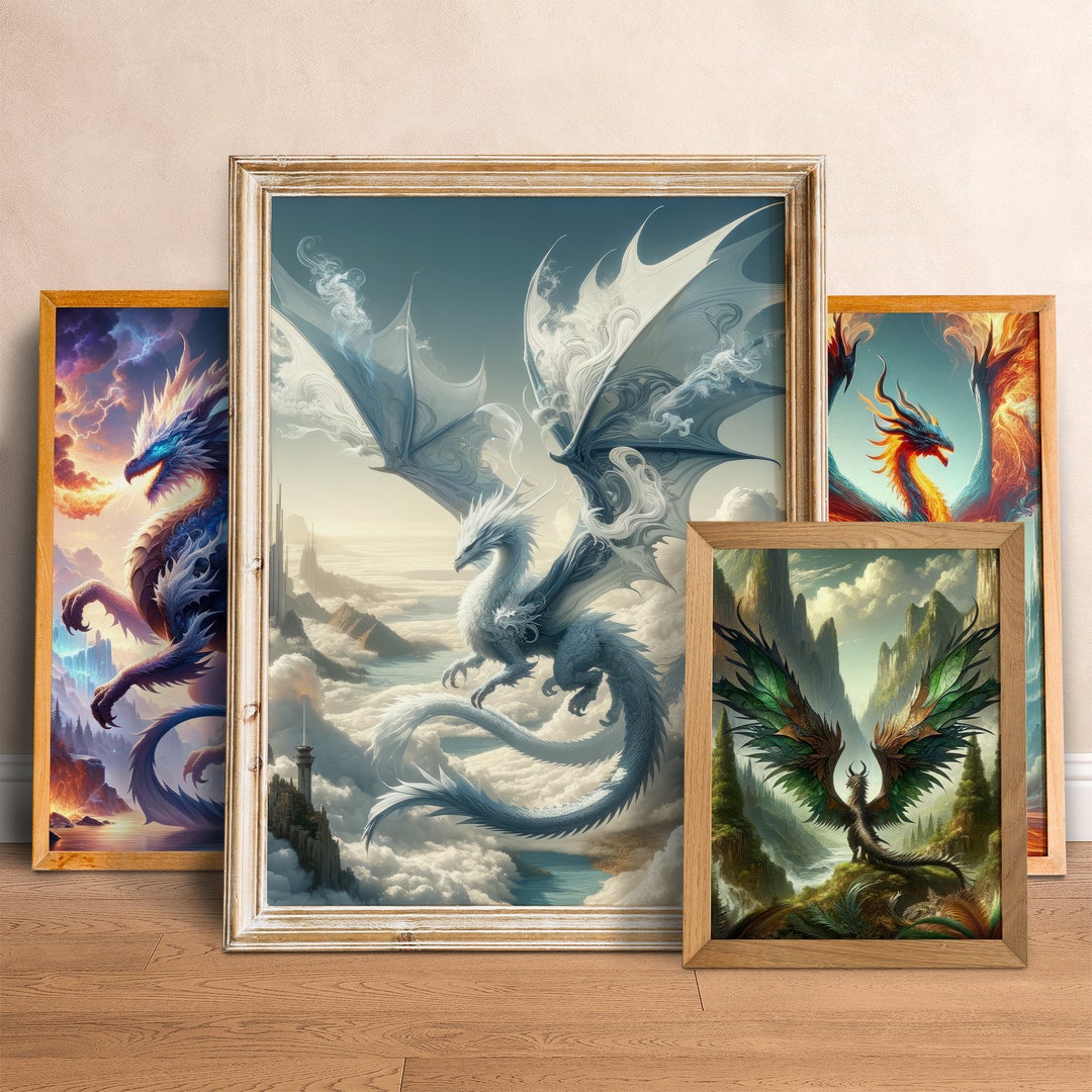 Majestic Air Elemental Dragon: A Celestial Journey Through Ethereal ...