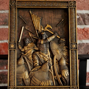 Viking Wall Art, Viking Wooden Art, Carved Viking, Gift Fit for Viking ...