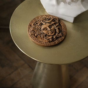 Medusa Wood Carving, Captivating Carved Medusa, Carved Gorgon Art ...