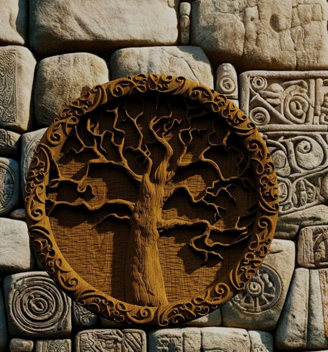 Tree of Life Wooden Wall Decor, Carved Tree of Life, Family Tree Wooden ...