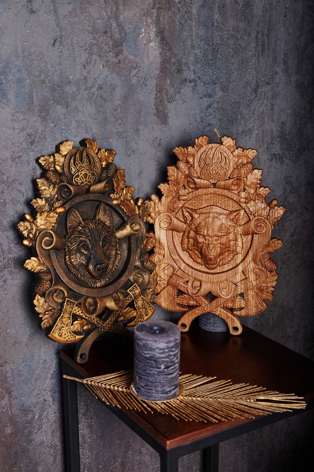 Wooden Wolf Head, Wolf Carving for Wolf Lover, Eco-friendly Wolf Gift ...