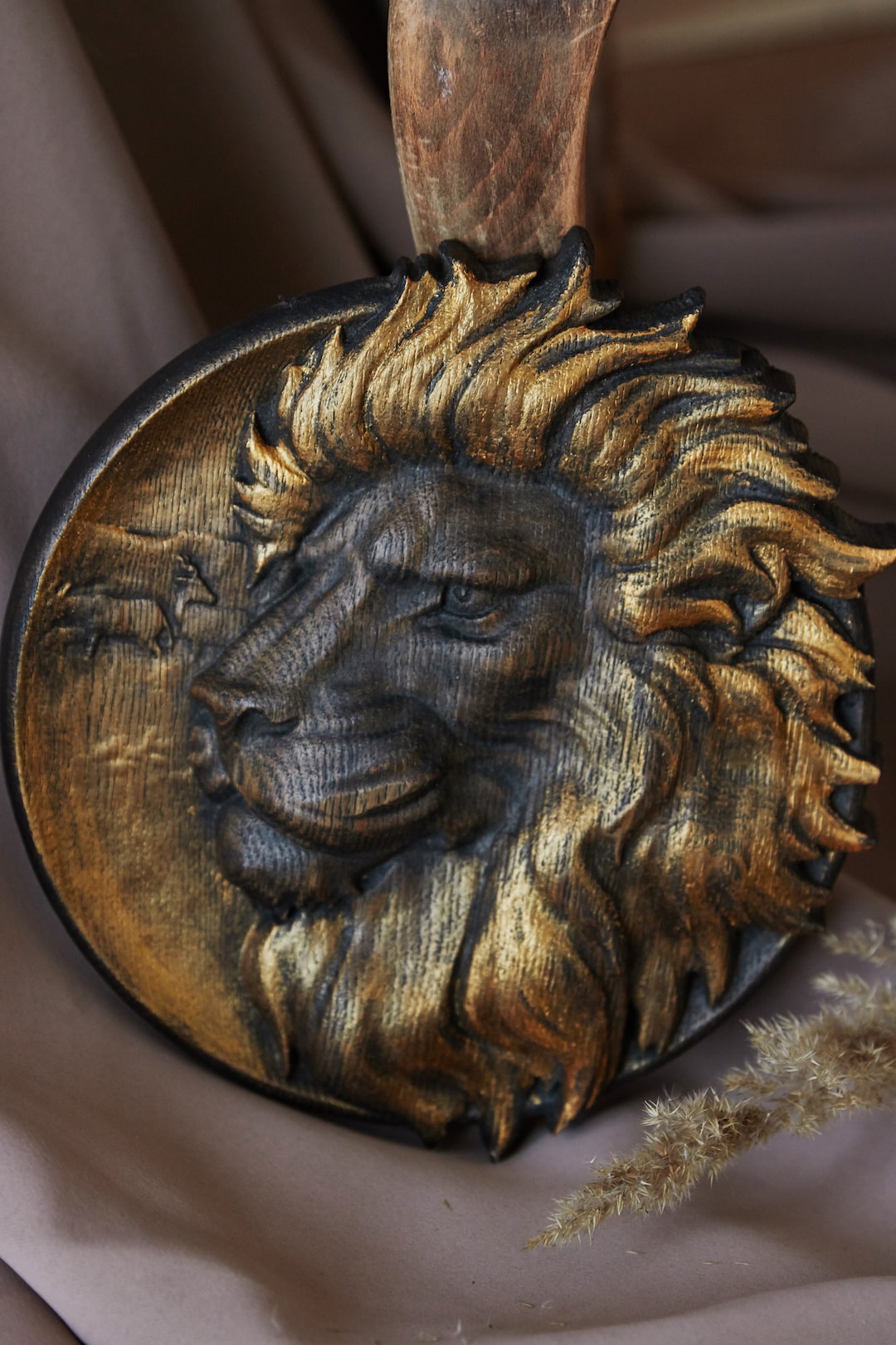 Wooden Lion Wall Art, Wooden Carved Lion, Lion Carvings, Carved Wood ...