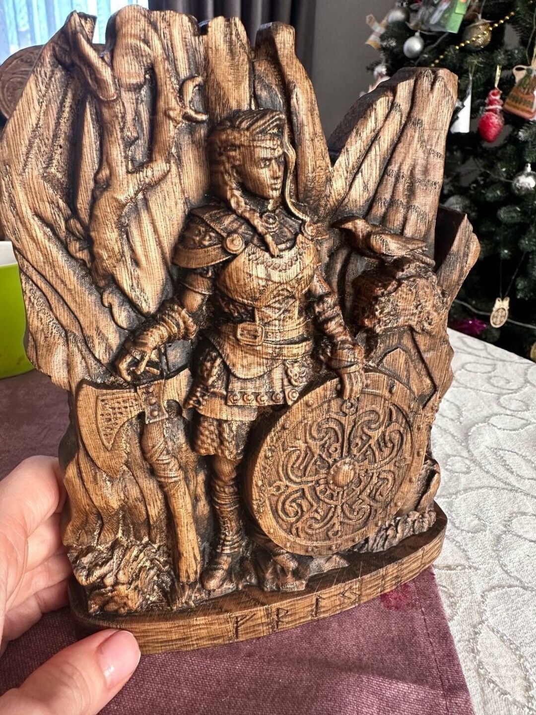 Freyja Goddess Wooden Sculpture, Norse Goddess Statue, Freyja Statue ...