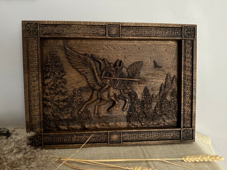 Norse Valkyrie Wall Art, Personalized Valkyrie Goddess Wall Hanging ...