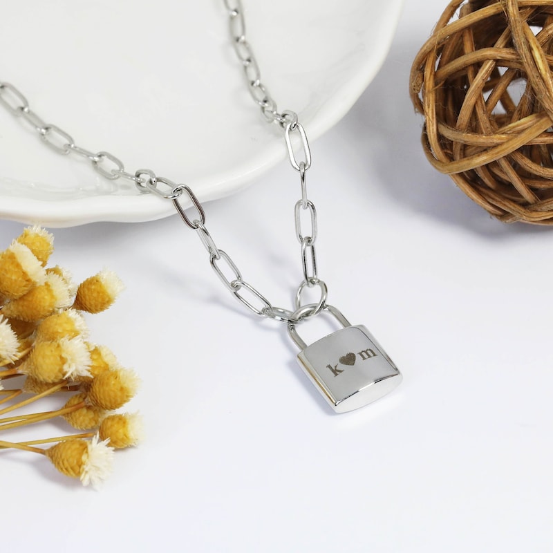 Padlock Necklace - Etsy