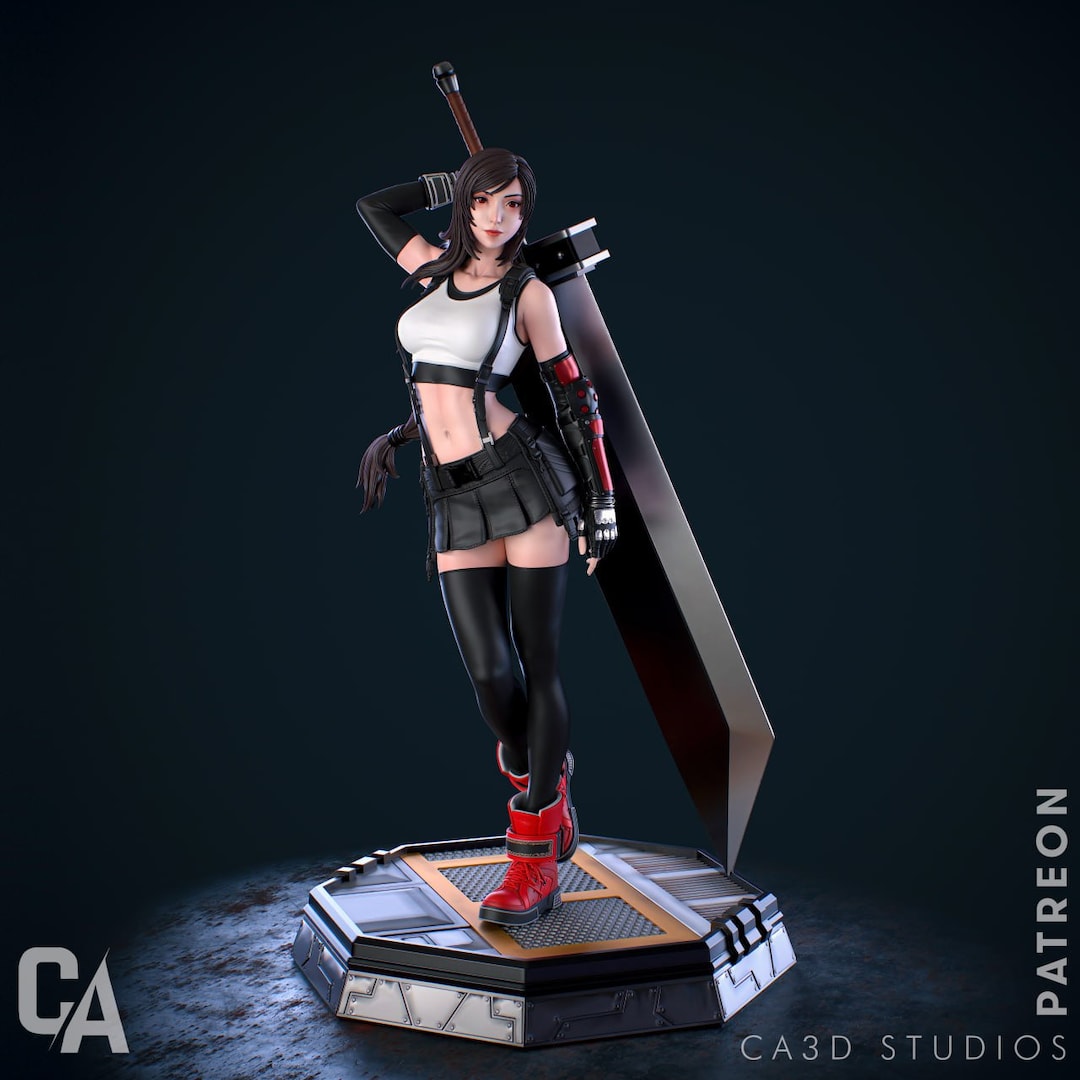 Final Fantasy STL, Tifa Lockhart STL, Tifa 3D Model, Tifa Lockhart 3D ...