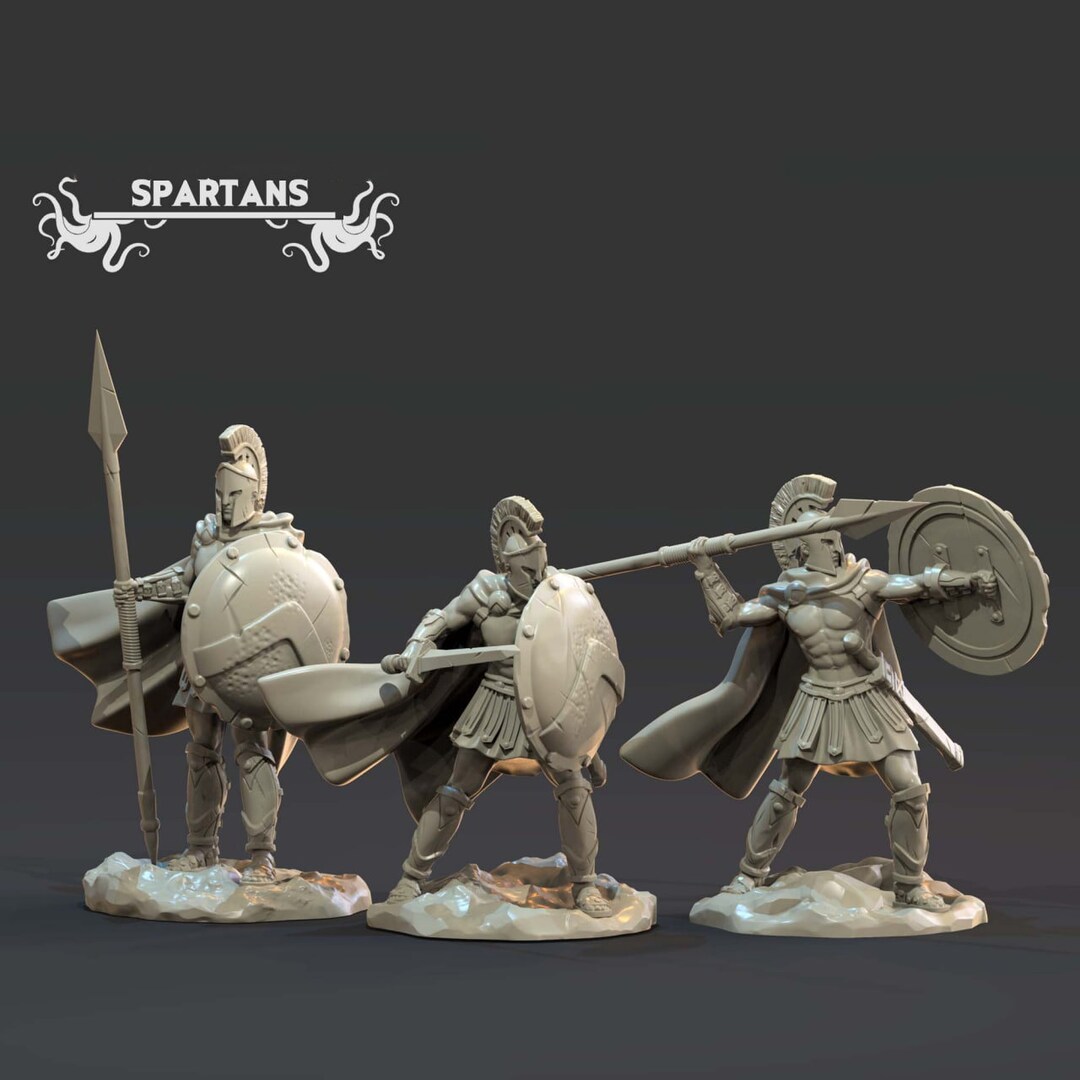 Spartan Soldiers STL, Spartan Soldier 3D Model, Spartan Soldier Statue ...