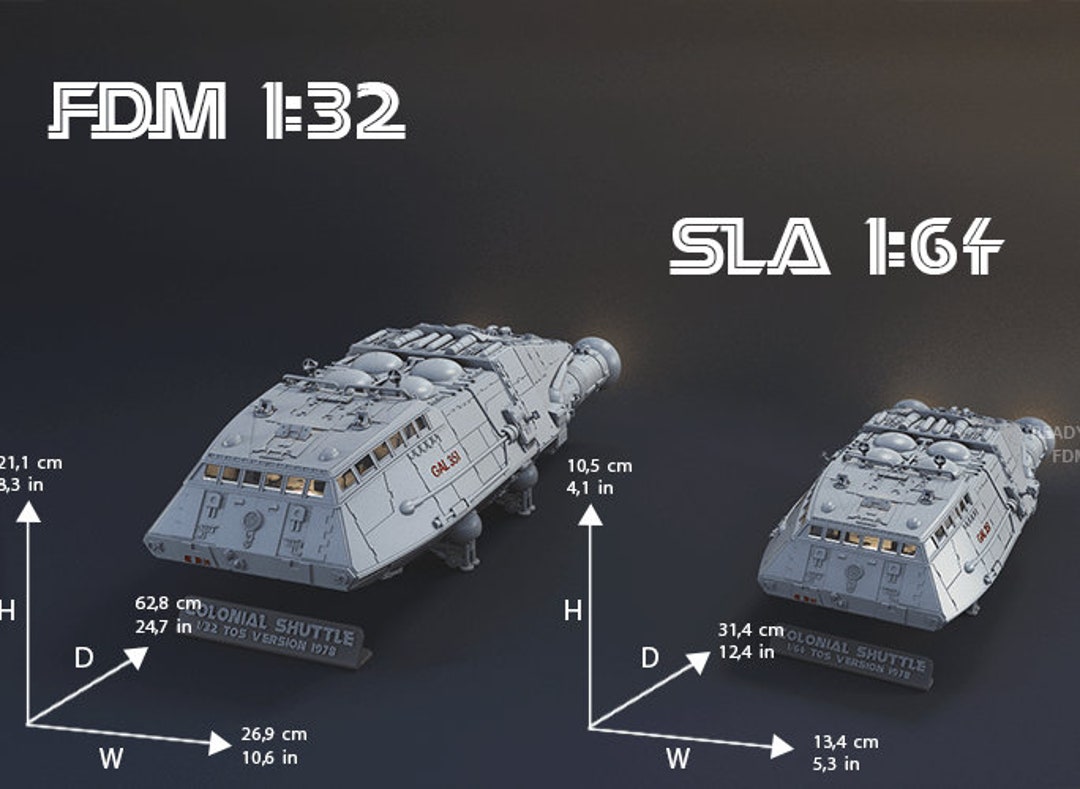 Battlestar Galactica Shuttle 3D Model STL File Battlestar - Etsy