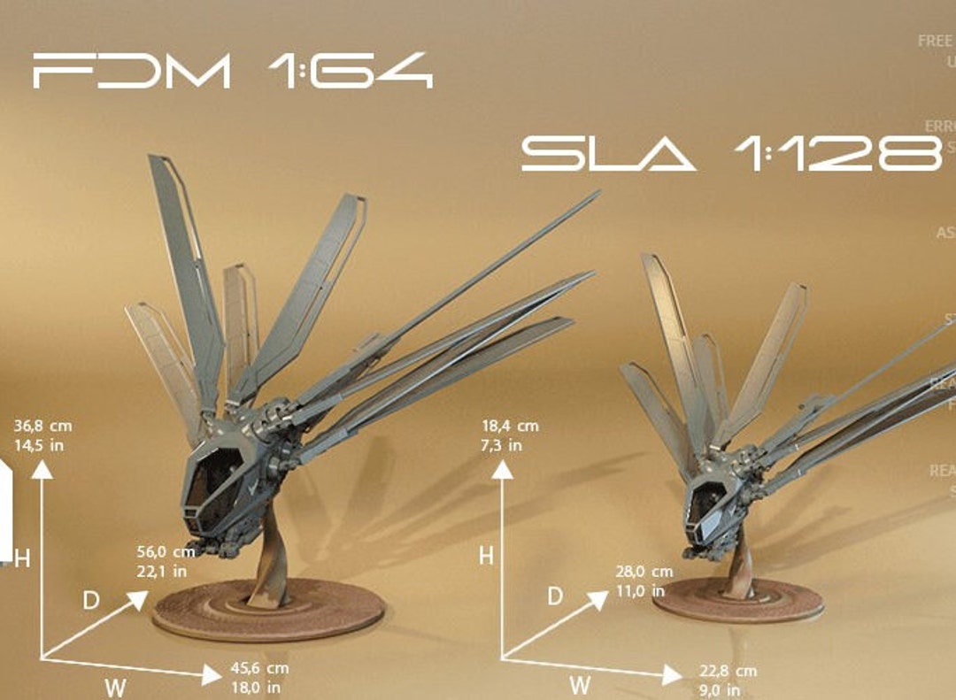 Ornithopter Dune 3D Model Print File Ornithopter Dune Figure - Etsy