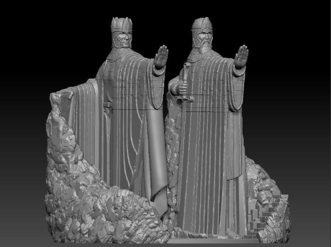 The Argonath STL, the Argonath 3D Model, the Argonath 3D Print Files ...