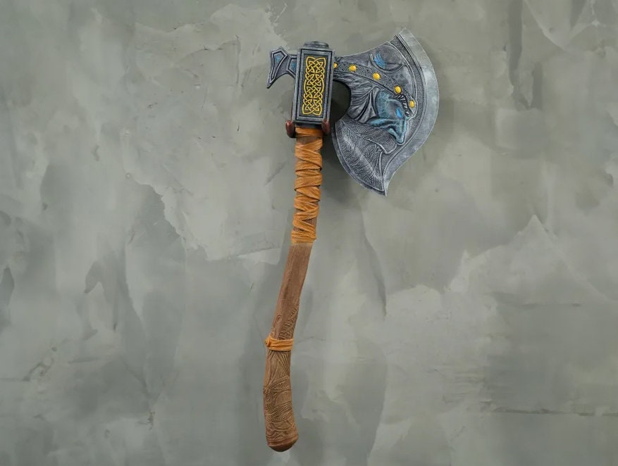 Viking Battle Axe STL, Viking Battle Axe 3D Model, Battle Axe Figure ...