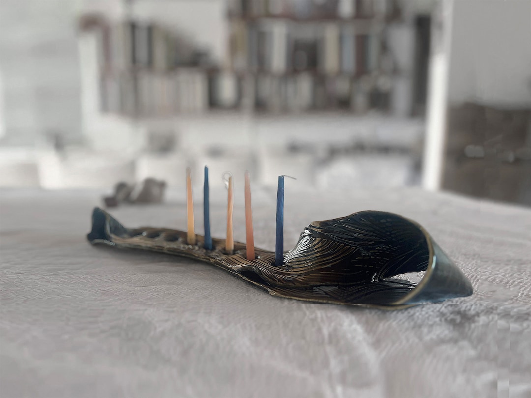 Unique Menorah, Contemporary Menorah, Hanukkah Menorah, Handmade ...