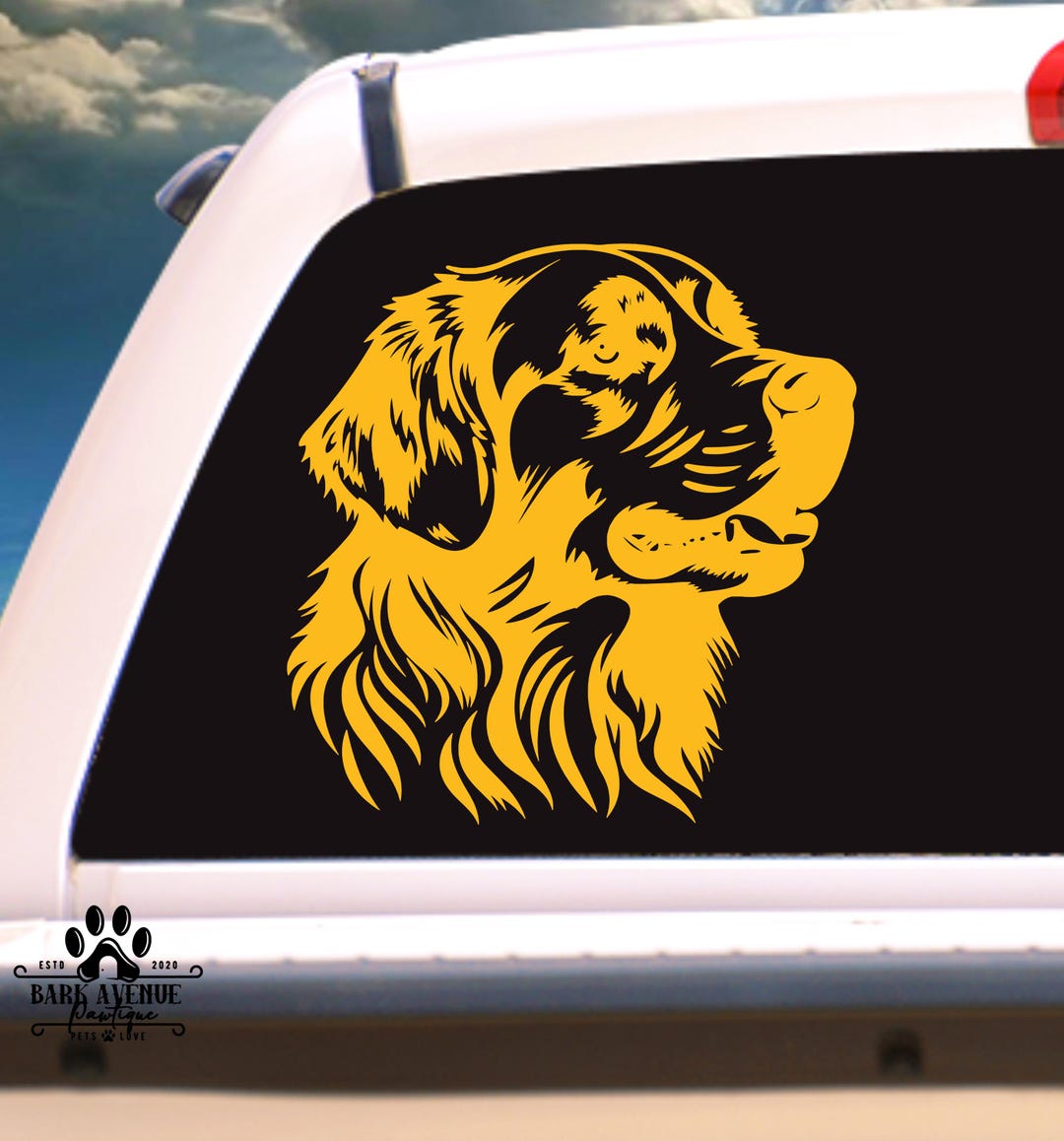 Golden Retriever [16] Car Window Decals: Adorable Personalized Dog ...