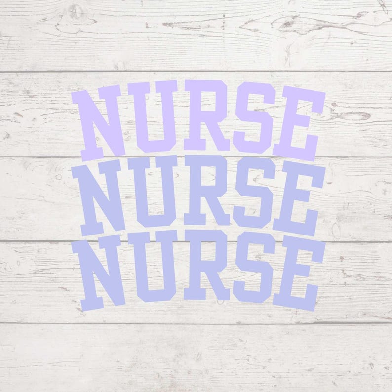 Nurse College Block Font Png Svg, Violet Nurse Png Svg, Purple Nurse ...