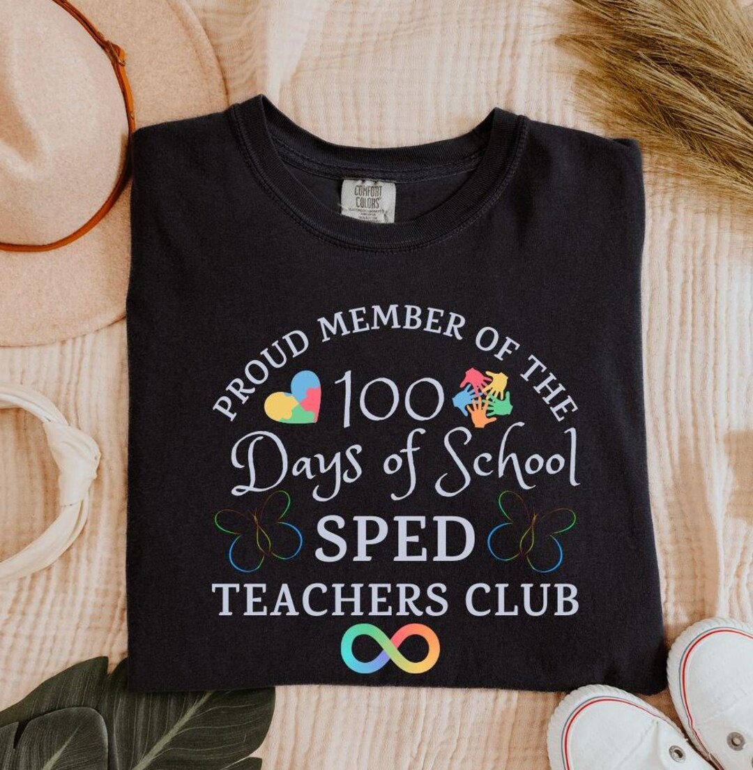 100 Days of School SPED Shirt, Special Education Teachers Gift Tee ...