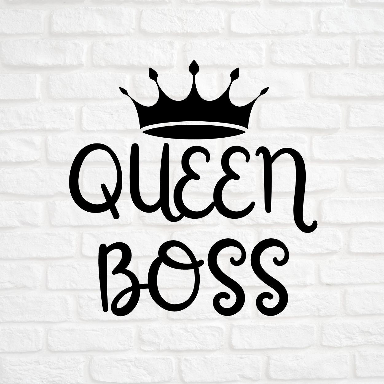 Queen Boss Fancy With Black Crown SVG for Cricut Users, Bossy Queen's ...