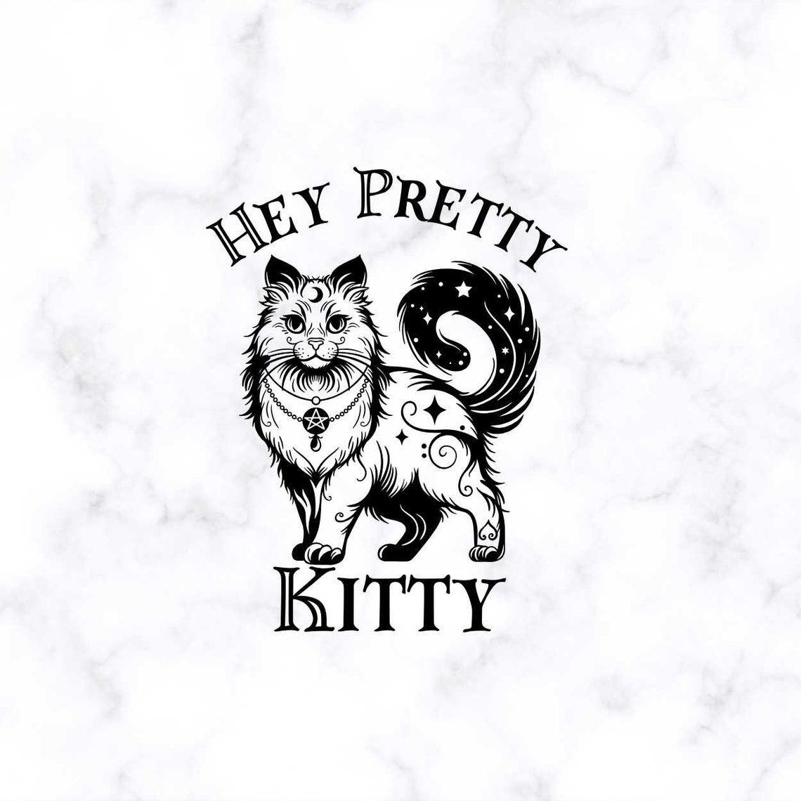 Kitty SVG PNG, Hey Pretty Kitty Cut File for Cricut Users, Pretty Kitty ...