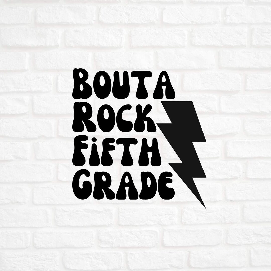Fifth Grade Png Svg, 5th Grade PNG, 5th Grade SVG, Grade 5 Cut File for ...