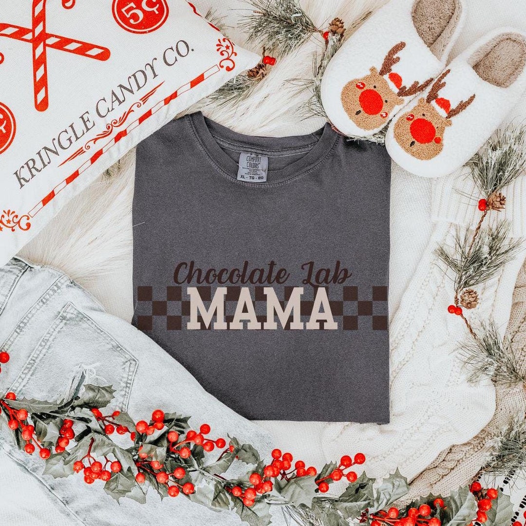 Chocolate Lab Shirt, Labrador Retriever Christmas Shirt, Comfort Colors ...