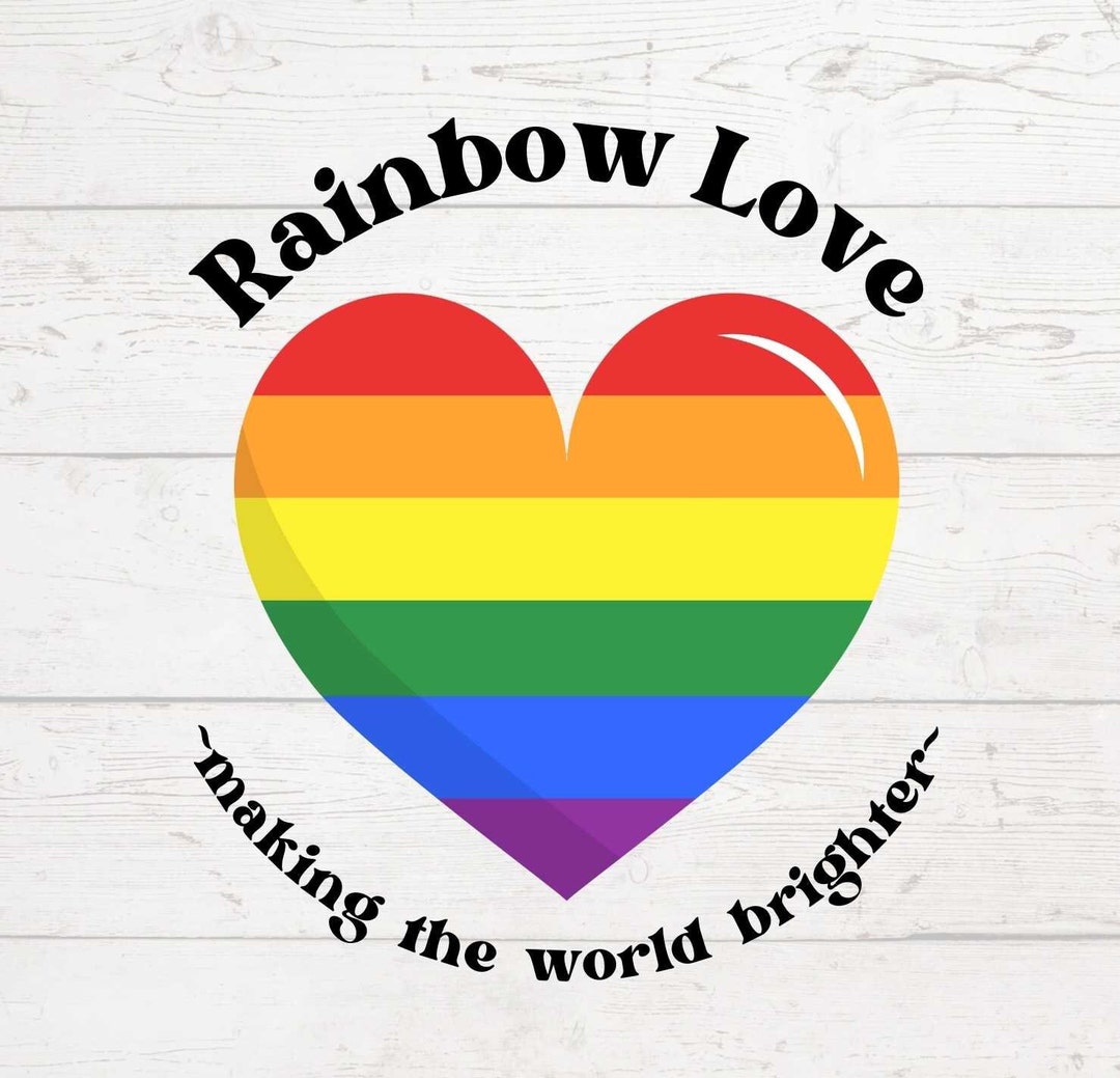 Pride Rainbow Heart LGBTQ SVG File for Cricut Users, Proud Mom Dad Men ...