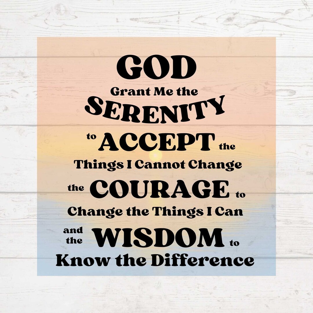 Serenity Prayer SVG File: Inspirational Wall Art (digital Download) - Etsy